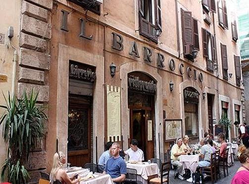 Una cena en el Restaurante Il Barroccio : Sobre Italia